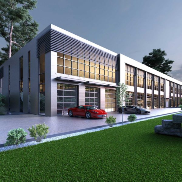 Auto Racing HQ - EcoSteel - Iconic Steel Building Systems - Commercial ...